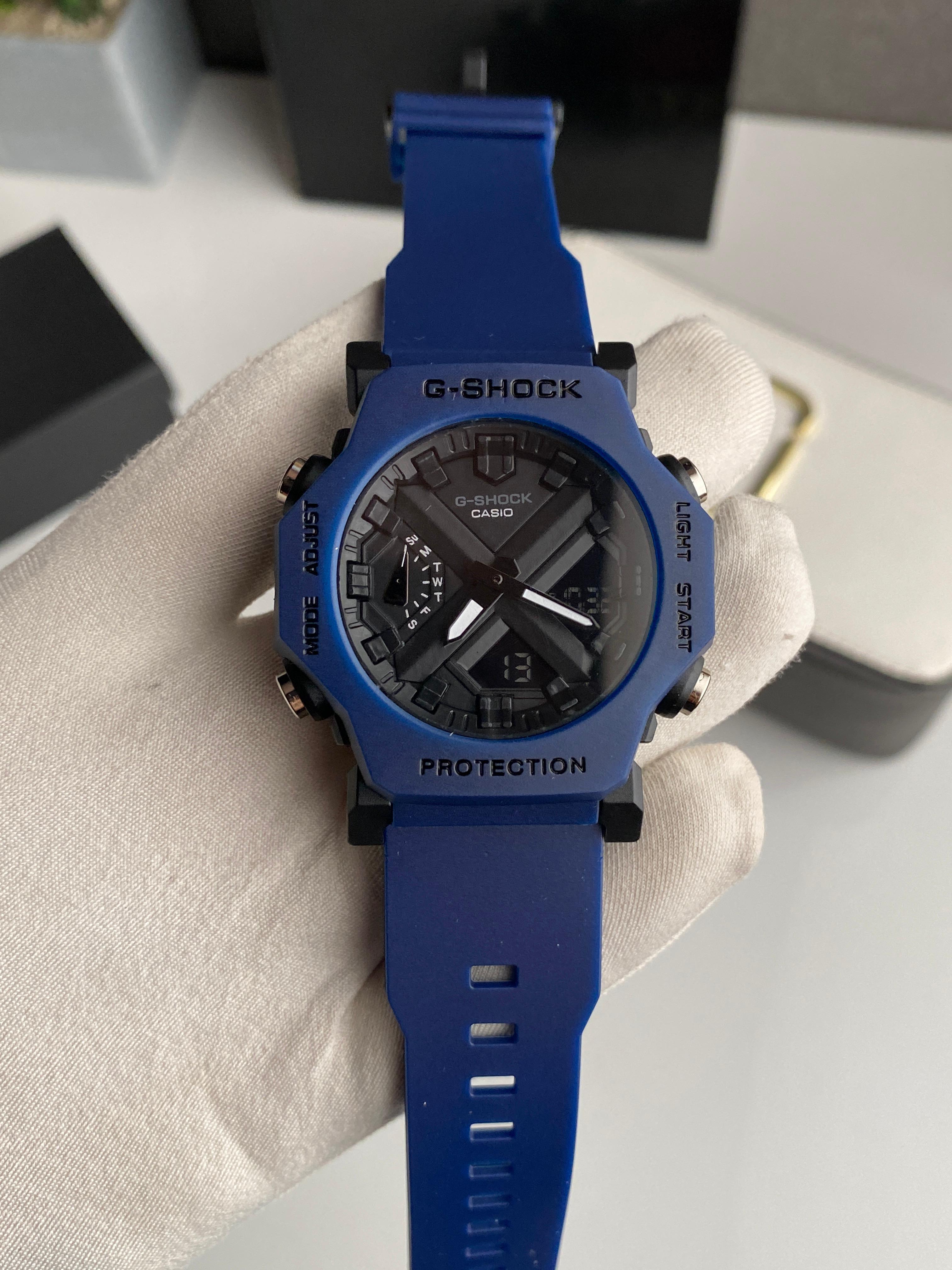 Blue digital plus analog with premium silicone strap watch for men ...